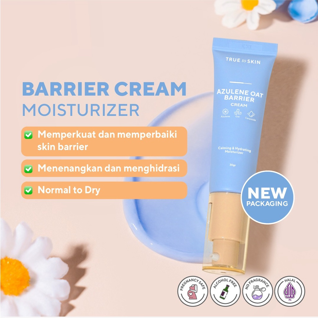 Jual True to Skin Azulene Oat Barrier Moisturizer Cream 30gr | Shopee ...