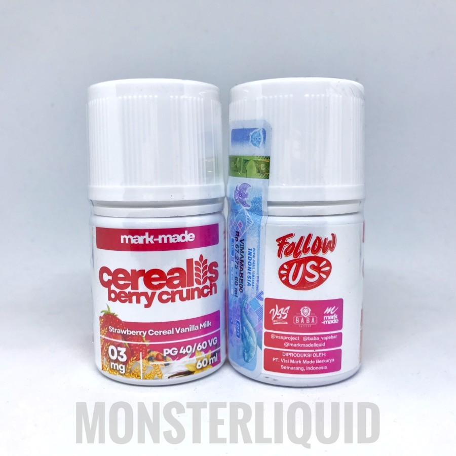 Jual CEREALIS BERRY CRUNCH BY MARK MADE 3MG 60ML | Shopee Indonesia