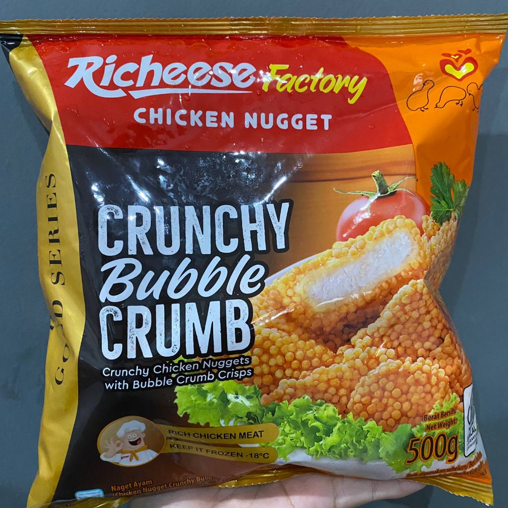 Jual Richeese Crunchy Bubble Crumb Chicken Nugget 450 Gram | Shopee ...