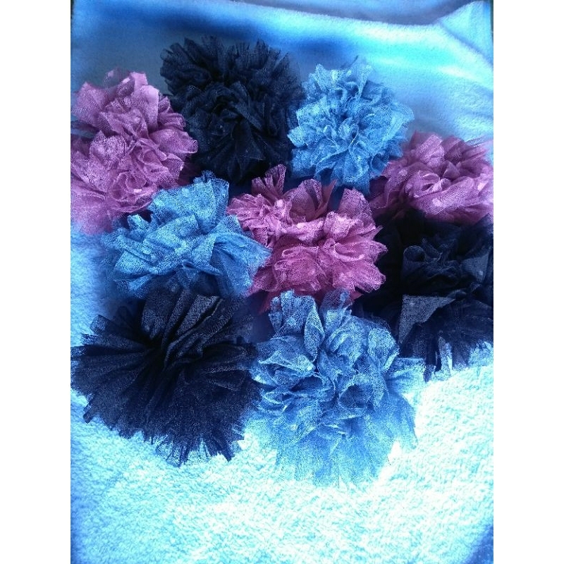 Jual Ikat Rambut SCRUNCIE JUMBO Tile / Tule dot Cepol Rambut Anti ...