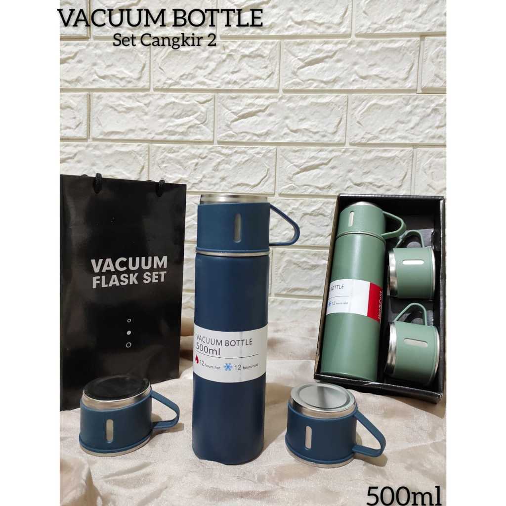 Jual Stainless Steel Vacuum Flask Thermos Gift Set Botol Termos Kopi ...