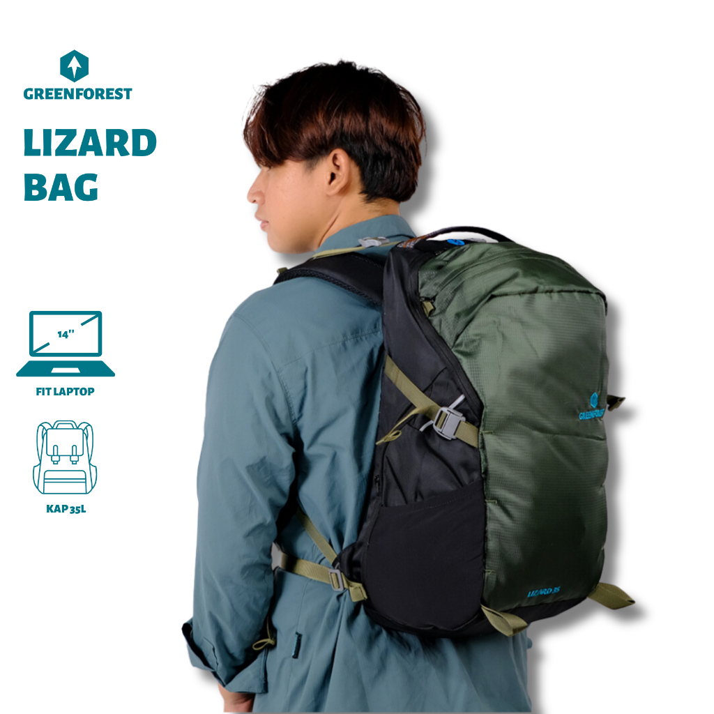 Jual Greenforest Lizard Daypack 35 Liter - Tas Ransel Slot Laptop ...