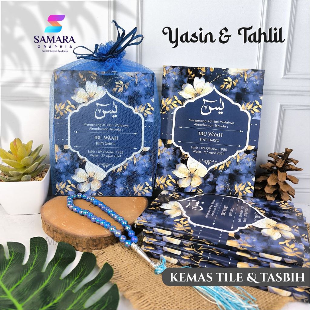 Jual Buku yasin dan tahlil custom lengkap foto almarhum souvenir ...