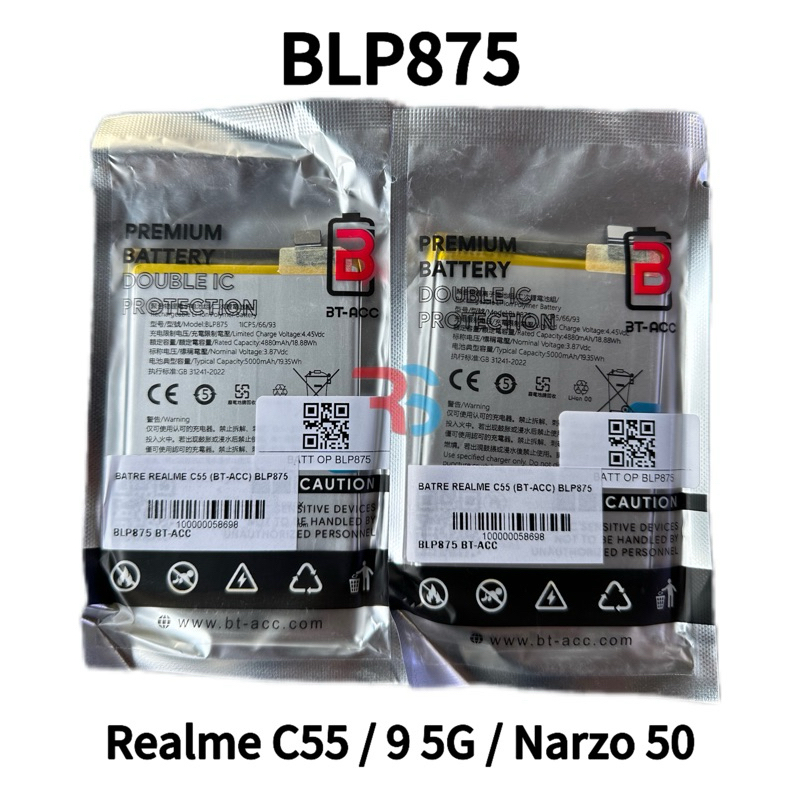 Jual Baterai Realme C55 / Realme 9 5G / Realme Narzo 50 | BLP875 | BT ...