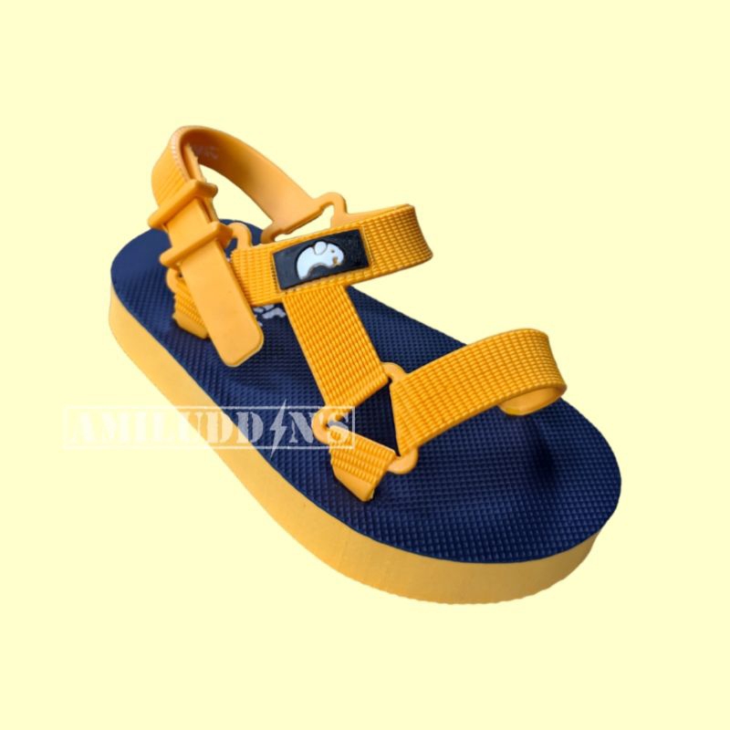Jual Sandal Let Anak Rubber Size 21-29 Sandal Gunung Anak - Navy Kuning ...