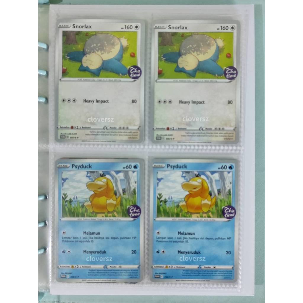 Jual Photocard Pokemon Chatime Psyduck Snorlax | Shopee Indonesia