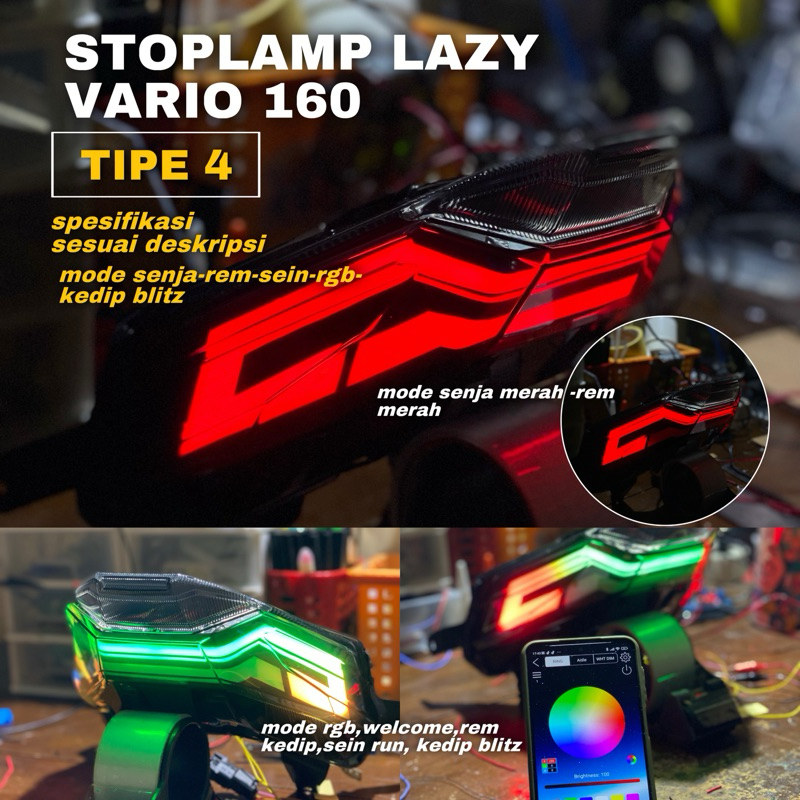 Jual STOPLAMP LAZY VARIO 160 - 2in/3in TIPE 4 | Shopee Indonesia