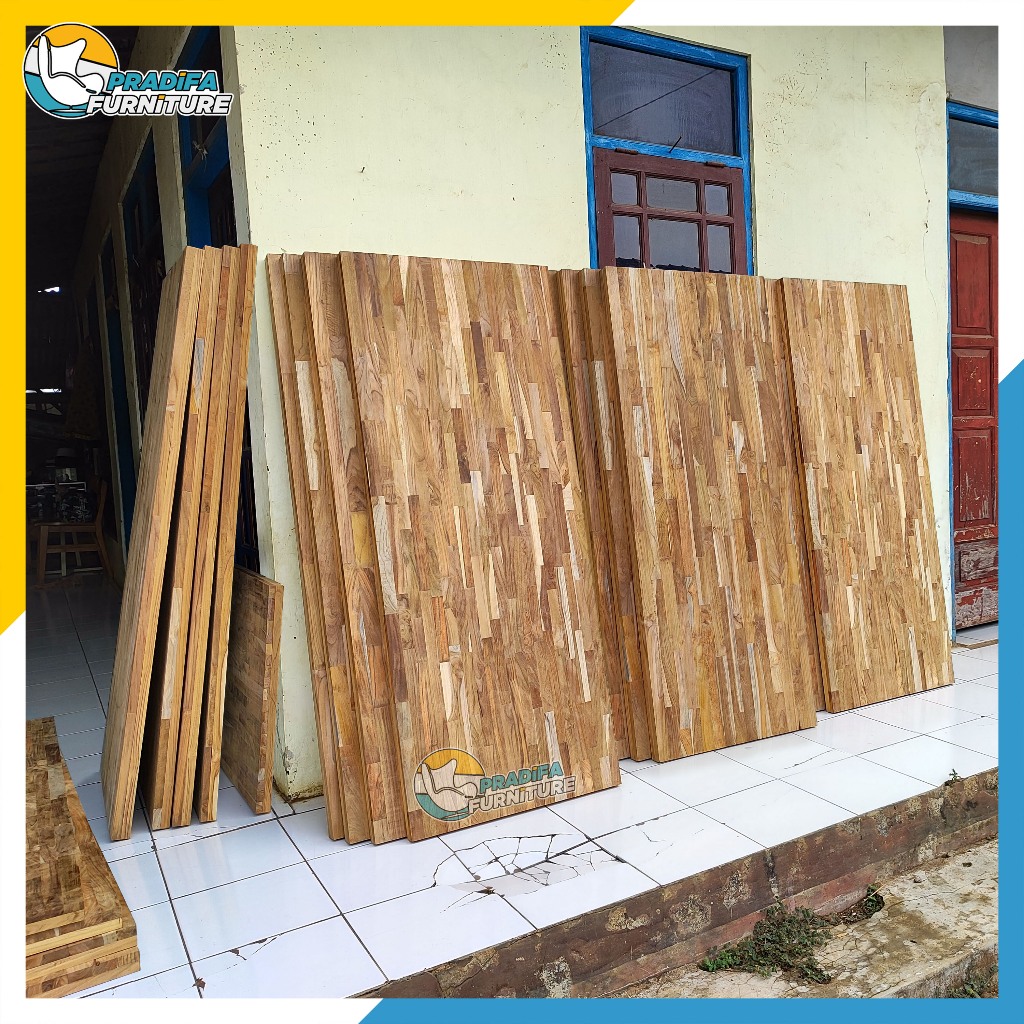 Jual Top Daun Meja Kayu Jati Laminasi - Papan Laminasi Kayu Jati mirip ...