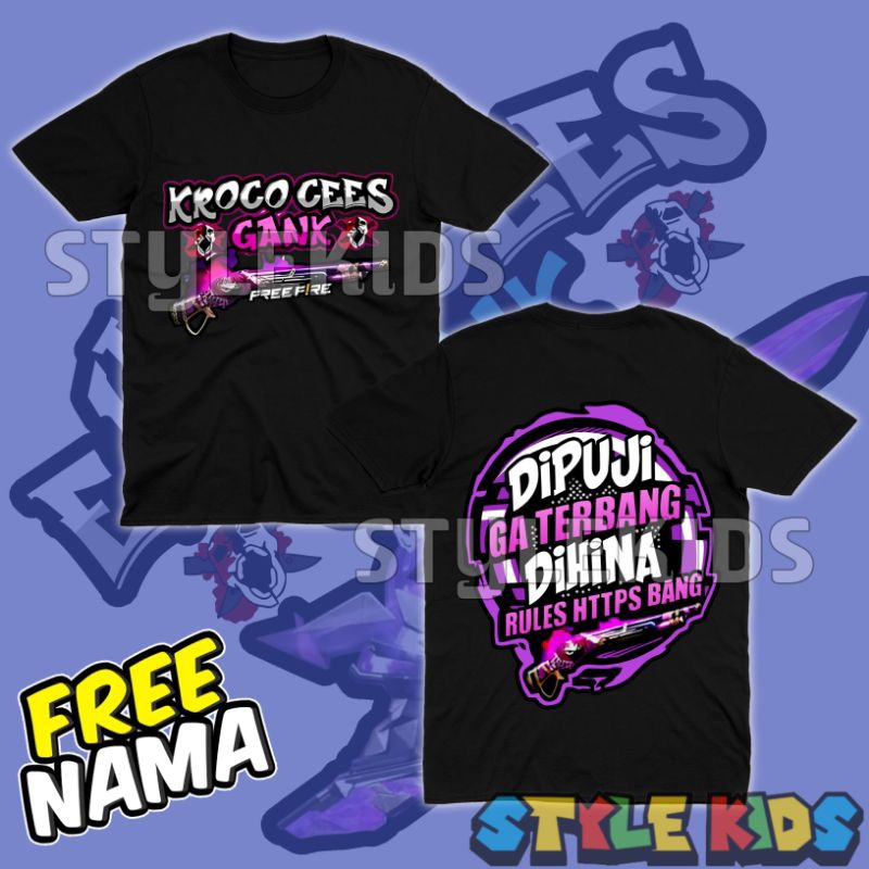 Jual (BISA COD) FREE NAMA Kaos Anak Laki laki Perempuan Logo Kroco Cees ...