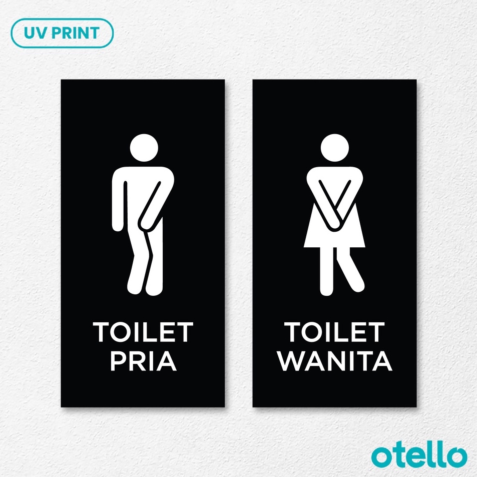 Jual Terlaku Sign Toilet Icon Kebelet Pria Wanita Minimalist Signage ...