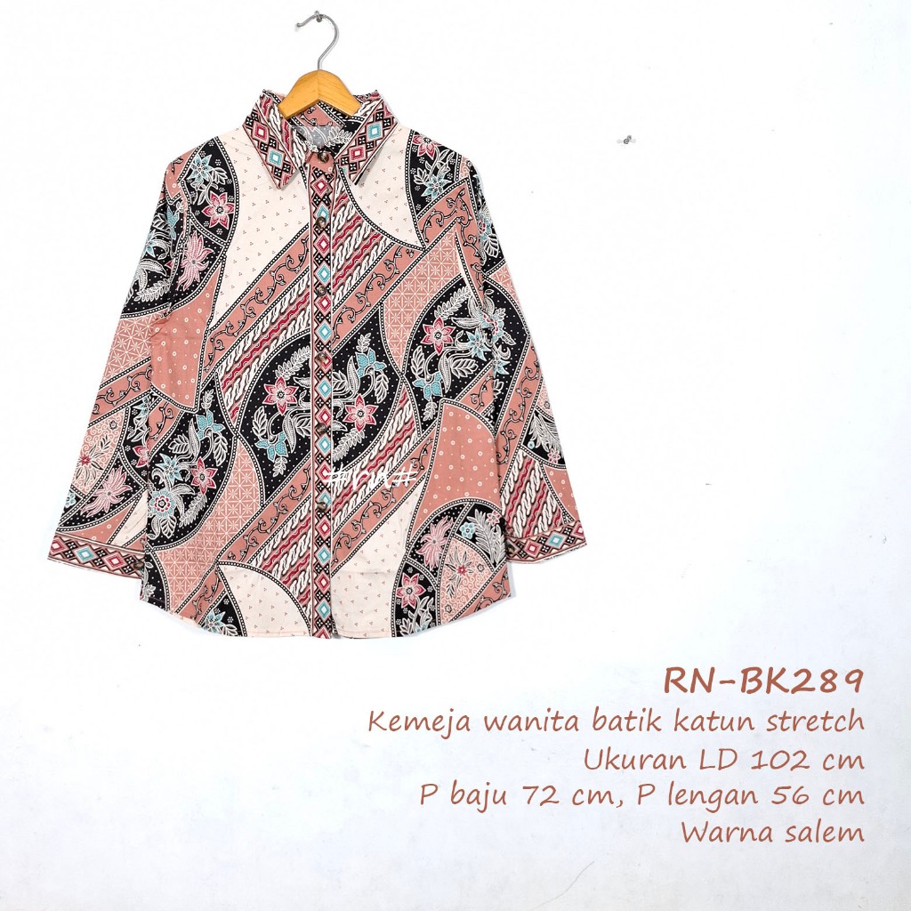 Jual Kemeja batik wanita katun stretch modis lucu keren part I | Shopee ...
