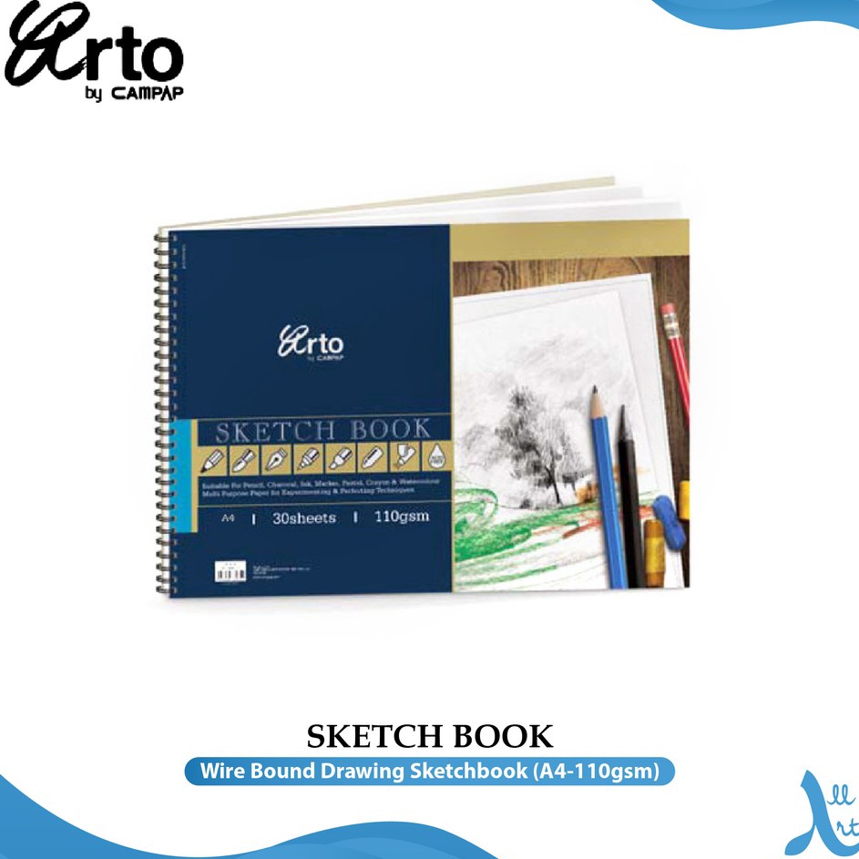 Jual Arto A4 11gsm Wire Bound Drawing Sketchbook | Shopee Indonesia