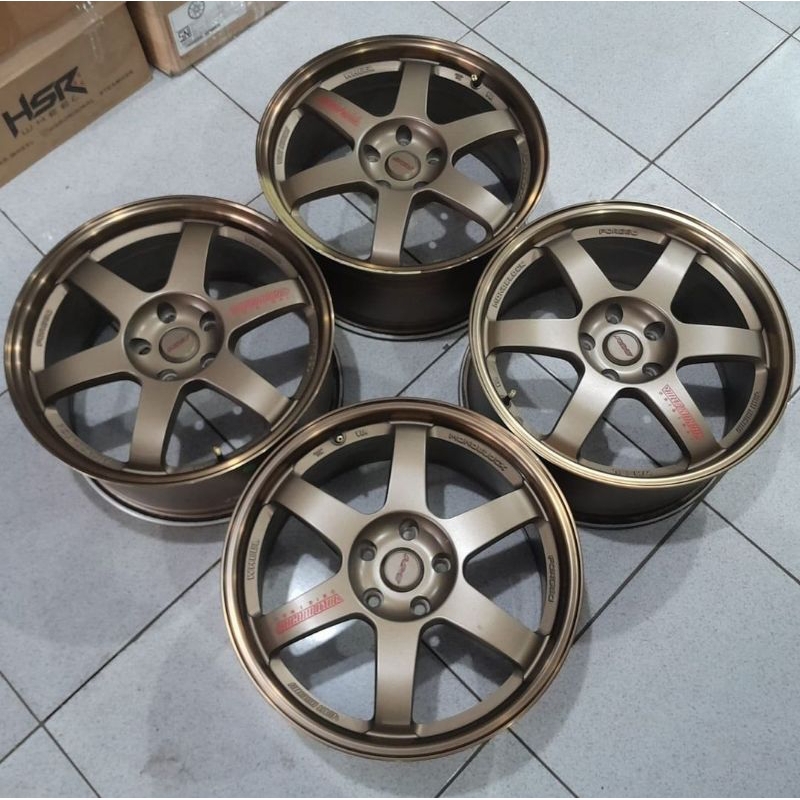 Jual Velg racing mobil ring 18 te37 lebar 8 pcd 5x114 et 35 bronze | Shopee Indonesia