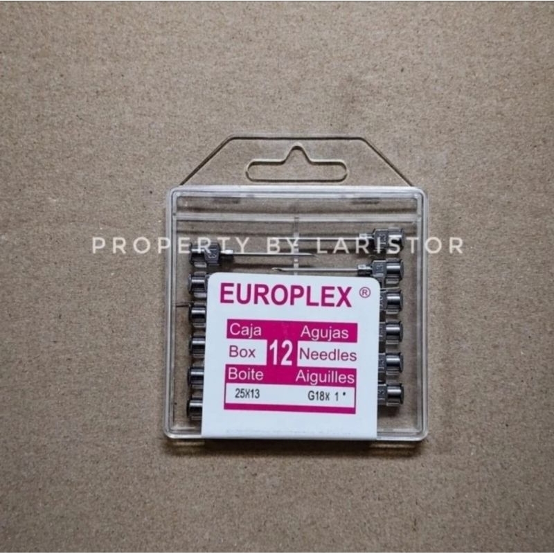 Jual Jarum Hewan Europlex 18G x 1'' Nal Needle Syringe | Shopee Indonesia