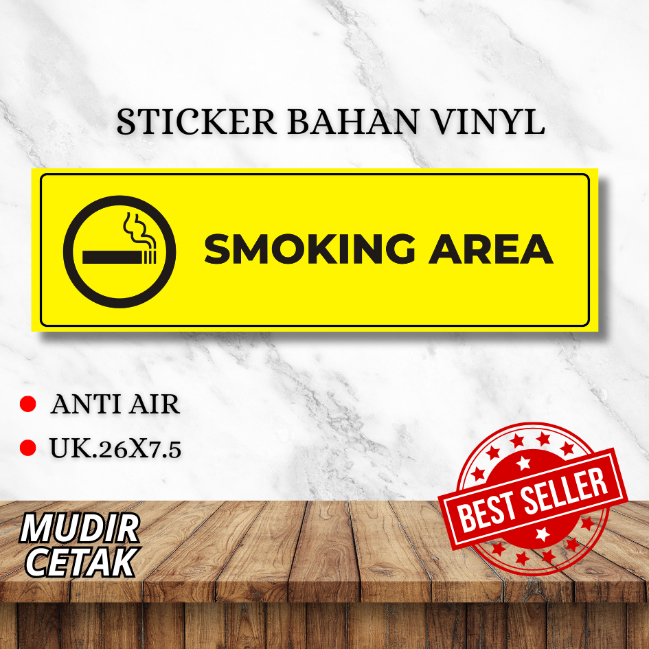 Jual Stiker Area Merokok / Stiker Smoking Area/ Stiker Peringatan ...