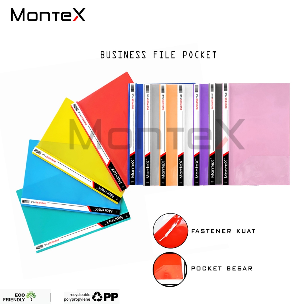 Jual MONTEX BUSINESS BISNIS FILE POCKET F4 FOLIO FC KANTONG MAP ...