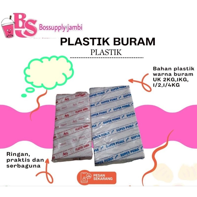 Jual plastik buram UK 1kg,1/2kg,1/4 dan 2kg | Shopee Indonesia