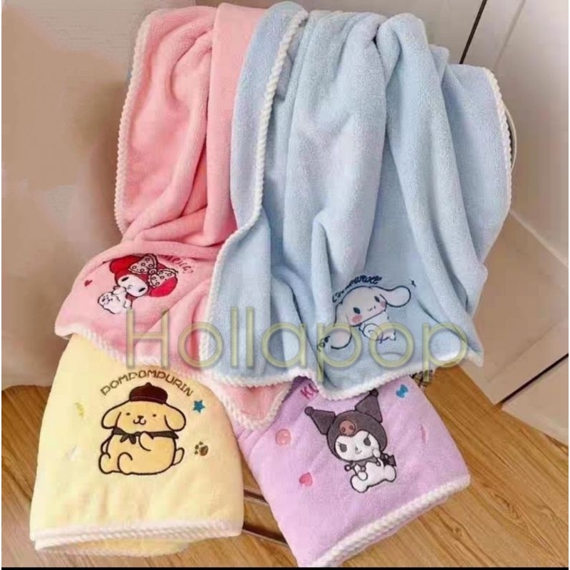 Jual HOP Handuk Selimut Halus Cinnamoroll Kuromi My Melody Pompompurin ...