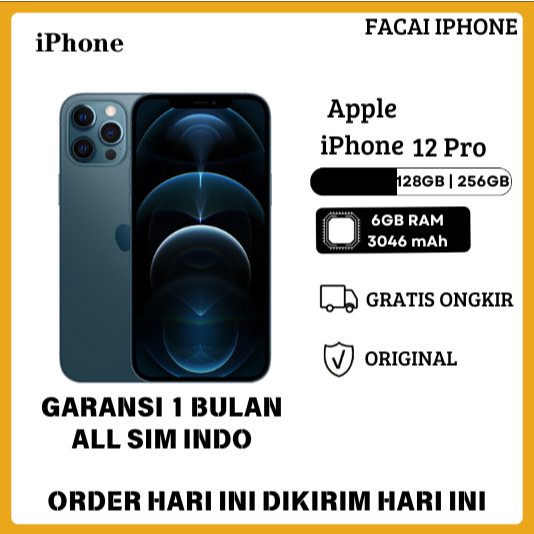 Jual iP 12 pro 128GB/256GB ORIGINAL FULLSET BERGARANSI LIKE NEW ...