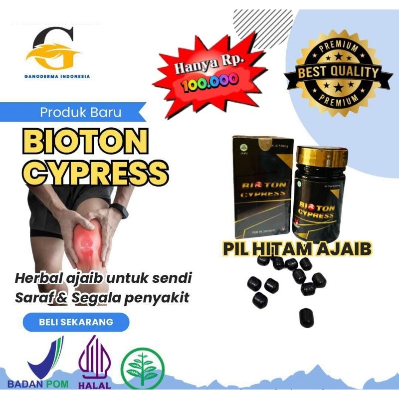 Jual Pil Hitam Ajaib Bioton Cypress, Sudah Izin BPOM ( 3 Botol Isi 45 ...