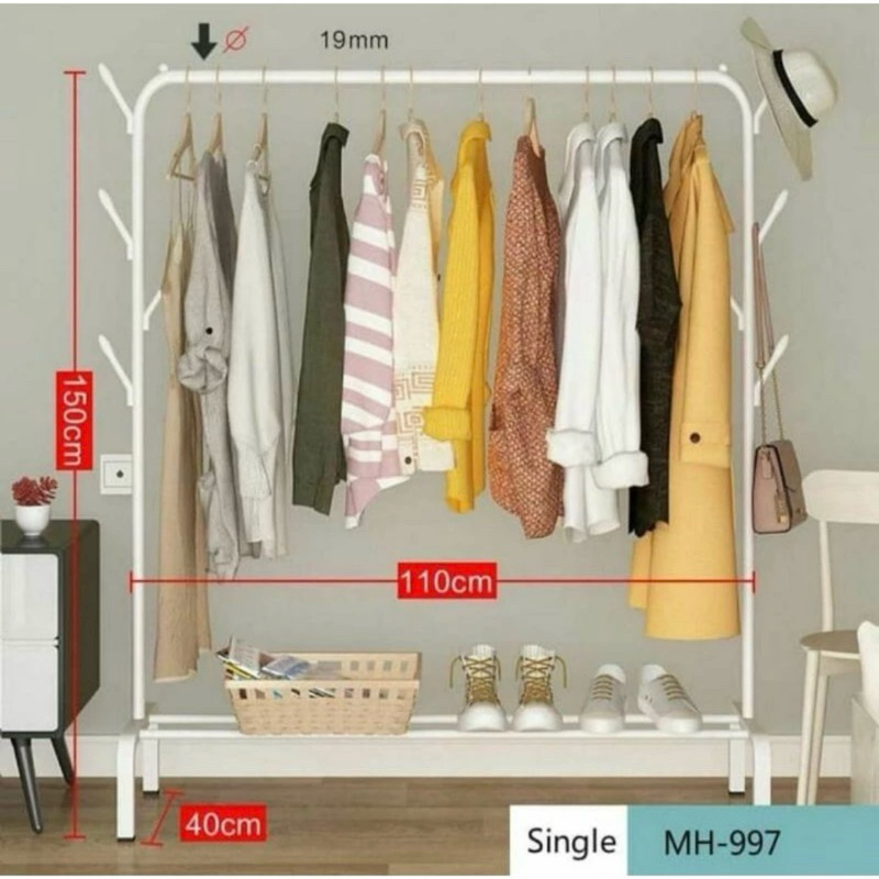 Jual RAK GAWANG / GANTUNGAN BAJU SINGLE / STAND HANGER GAWANG BESI KUAT ...