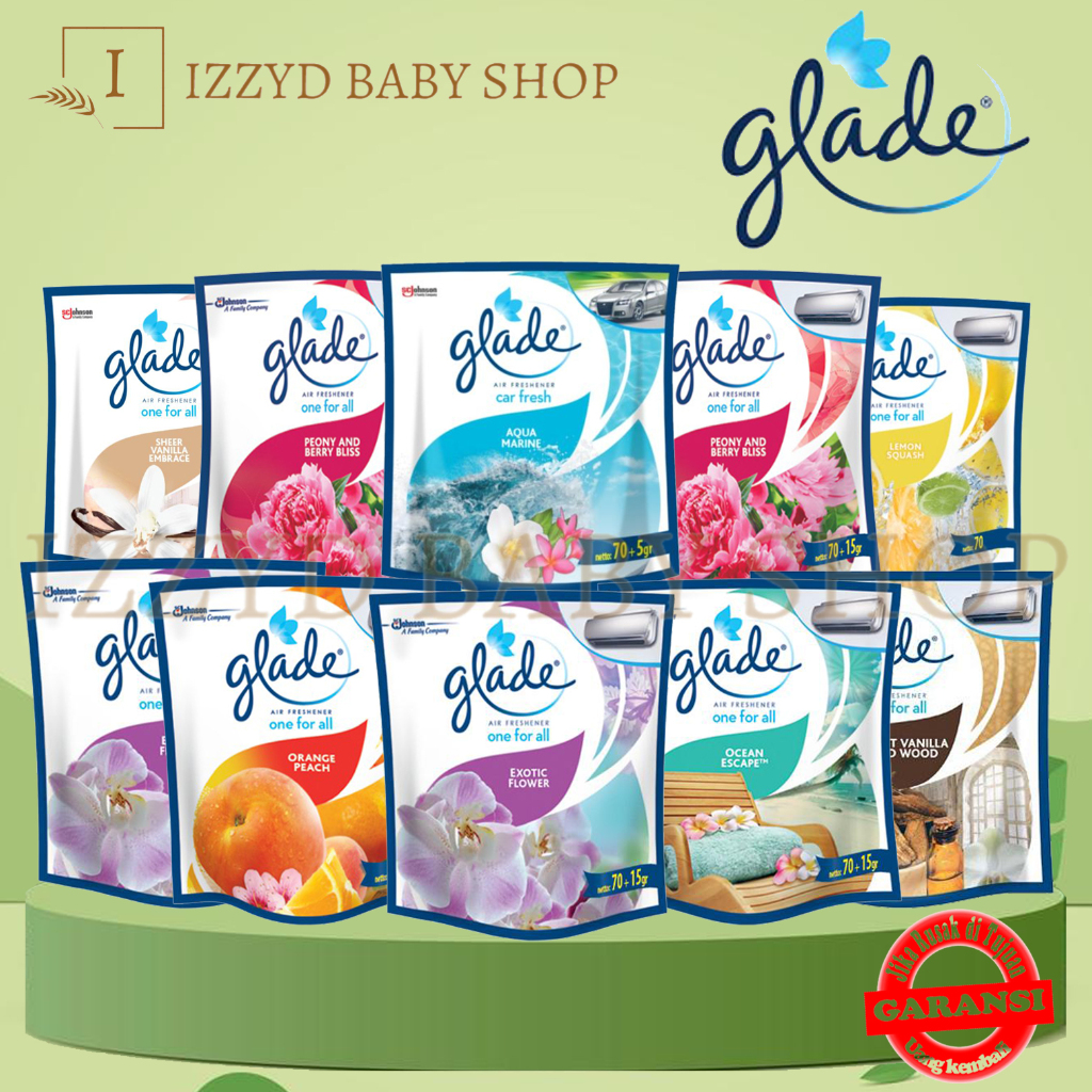 Jual Glade refill gantung one for all pewangi mobil dan ruangan | Shopee Indonesia