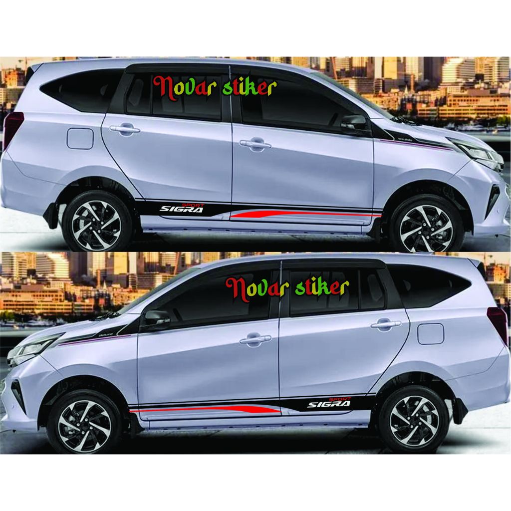 Jual Stiker Cutting Mobil Sigra Striping List minimalis Bodi Samping ...