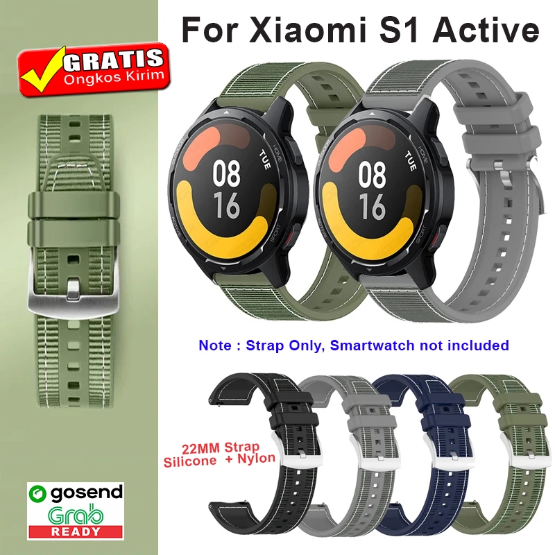 Jual Strap Tali Jam Xiaomi Watch S1 Active Model Composite Strap Silicone Nylon 22mm | Shopee ...