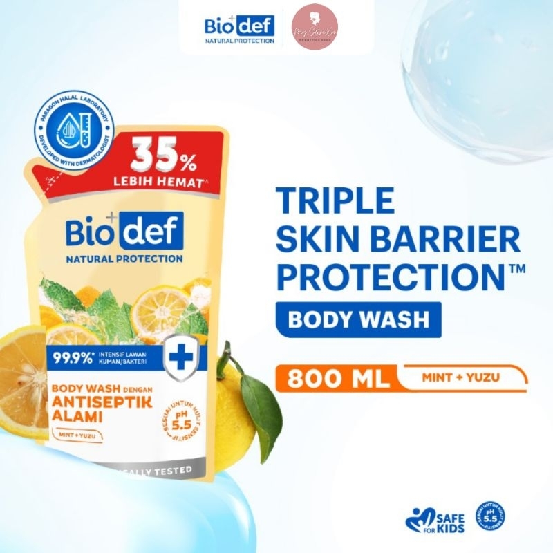 Jual Biodef Natural Protection Body Wash Pouch 800 ml - Sabun ...