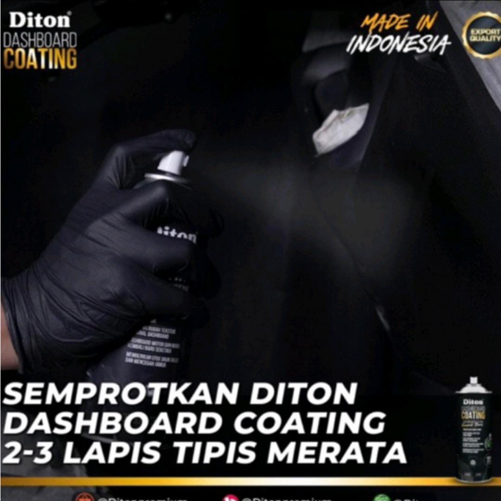 Jual Cat Semprot Diton Premium Dashboard Coating 300cc Black | Shopee ...