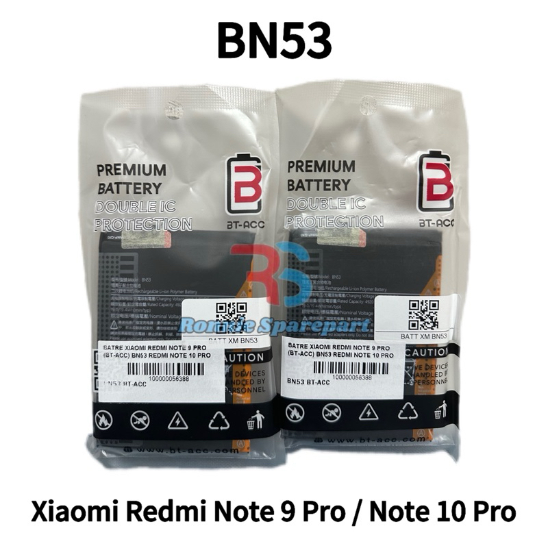 Jual Baterai Xiaomi Redmi Note 9 Pro / Redmi Note 10 Pro | BN53 | BT ...