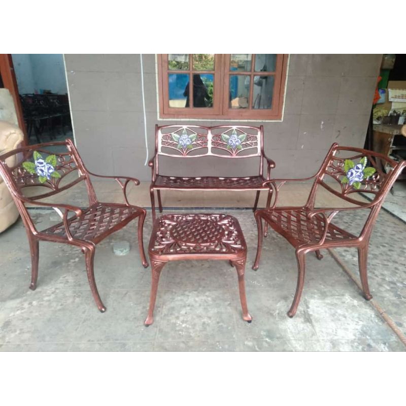 Jual KURSI TERAS DEPAN ELEGAN BANGKU BESI TERBARU KURSI TAMAN BESI ...