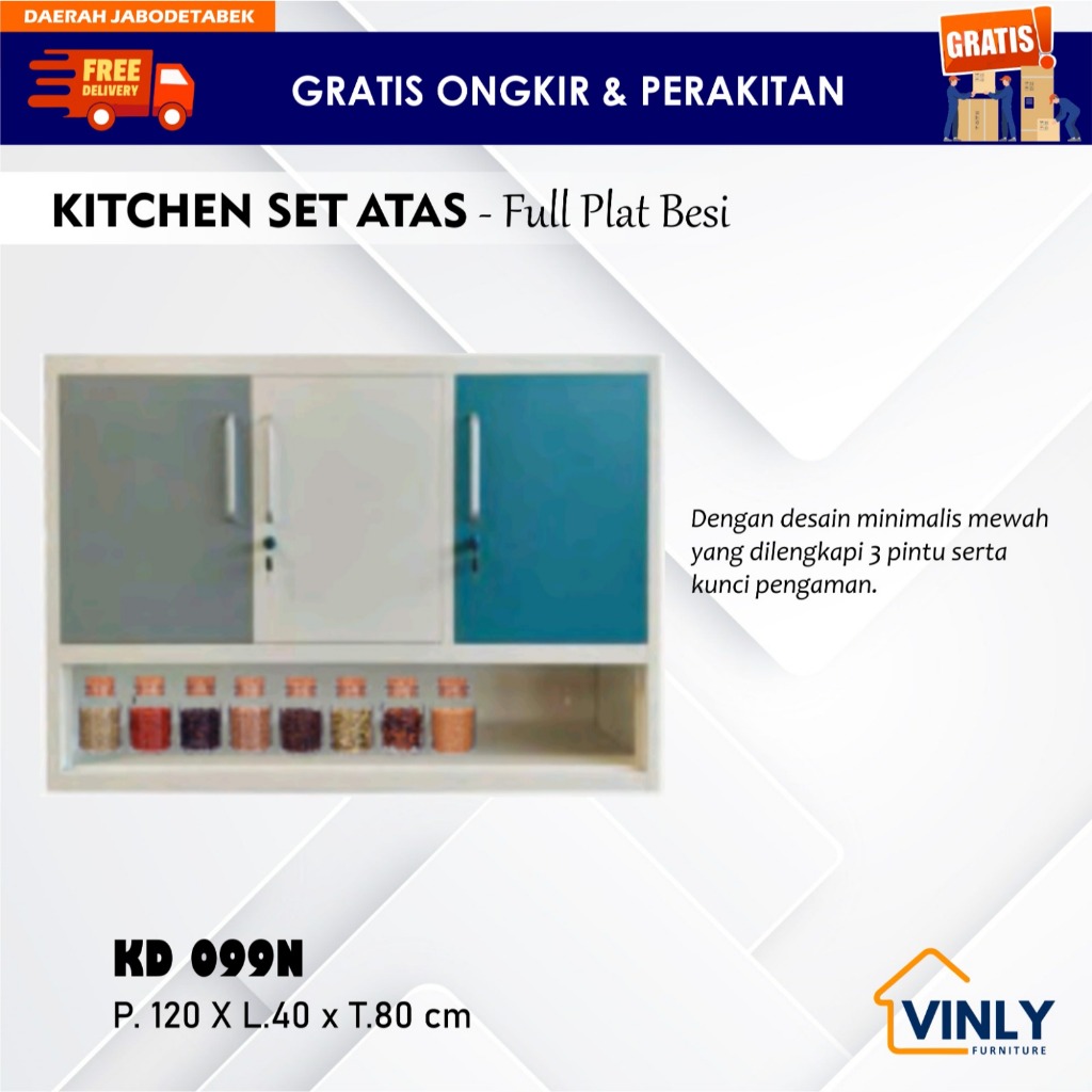 Jual Kitchen Set / Kitchen Set Besi Bagian Atas Vinly | Shopee Indonesia