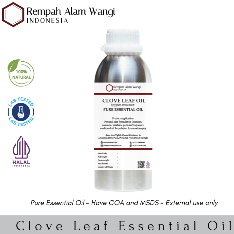 Jual CLOVE LEAF OIL PURE ESSENTIAL OIL - MINYAK CENGKEH - PREMIUM QUALITY 500 gr / 1 Kg | Shopee ...