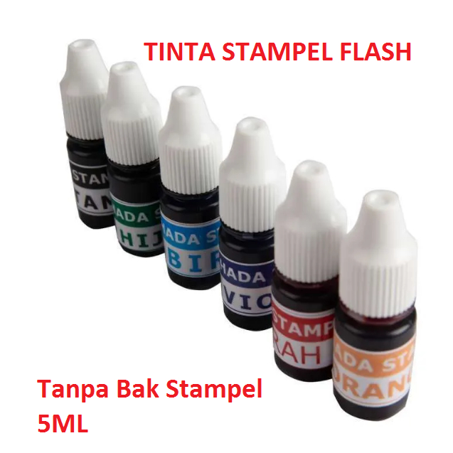 Jual Tinta Stempel Flash 5ml / Tinta Isi Ulang Stempel Nilai Guru ...