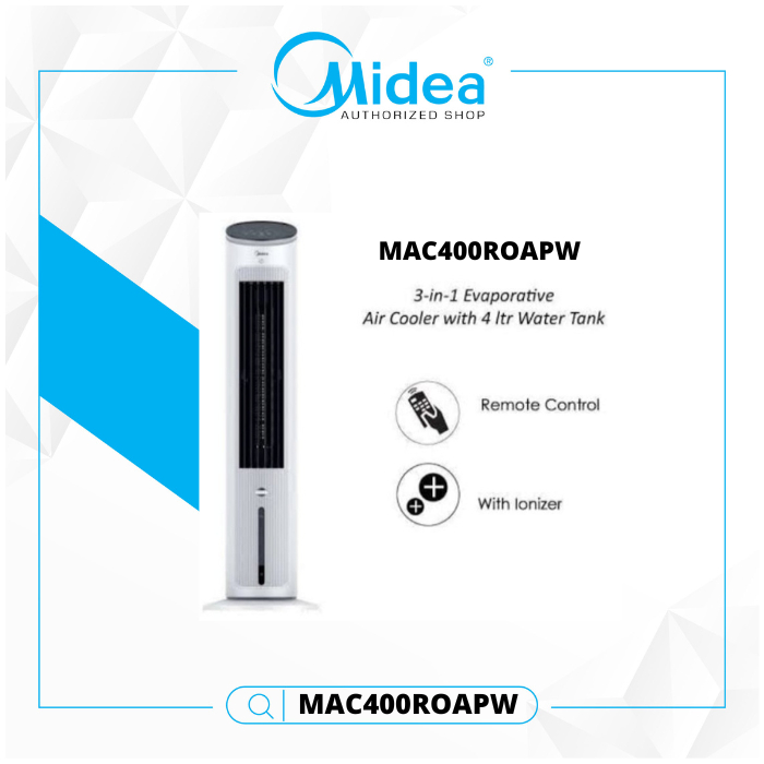 Jual Midea Tower Fan Air Cooler 4in1 MAC400R0APW 4L Ionizer Diffuser ...