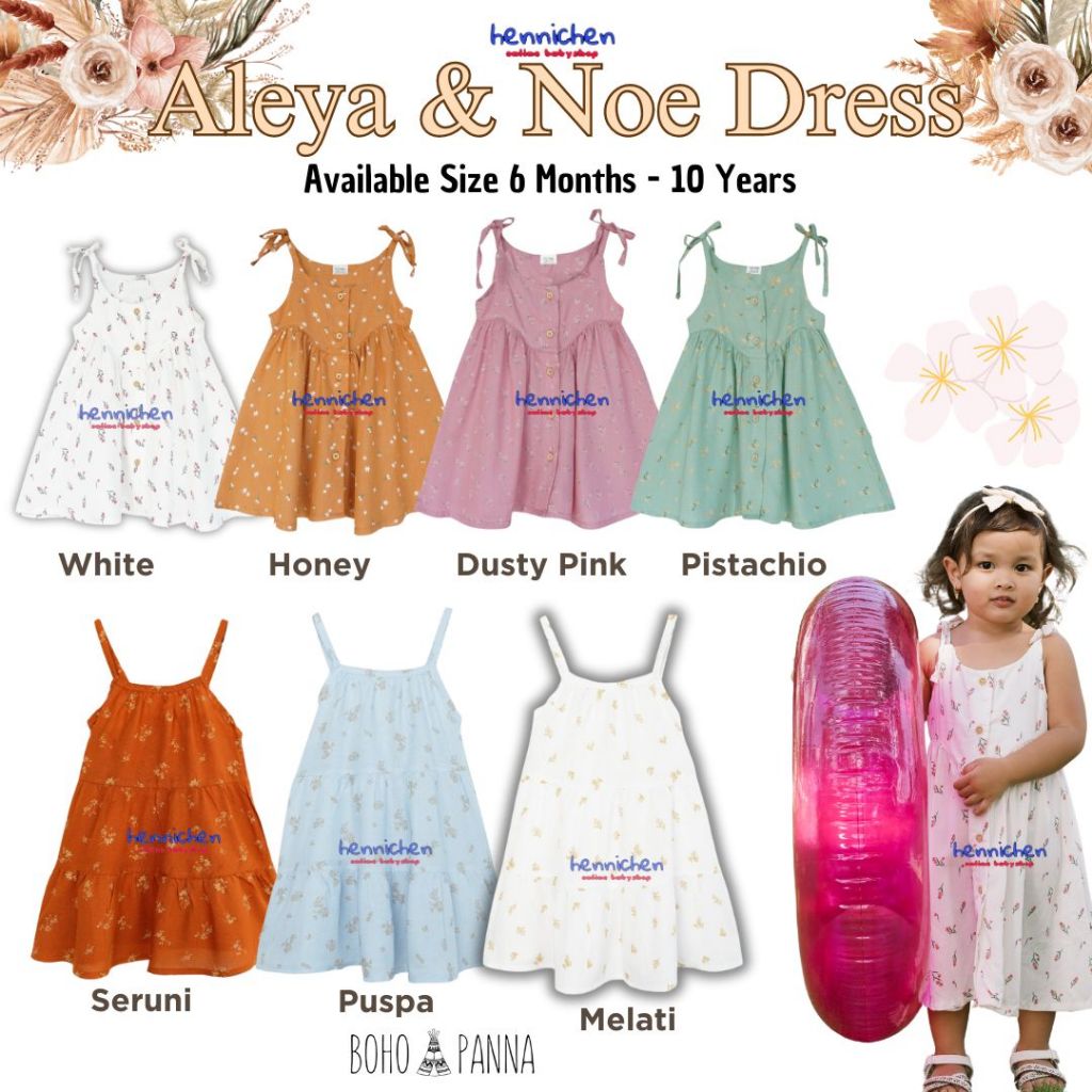 Jual Bohopanna Aleya Dress / Noe Dress 1-8 Tahun Dress Summer / Dress ...