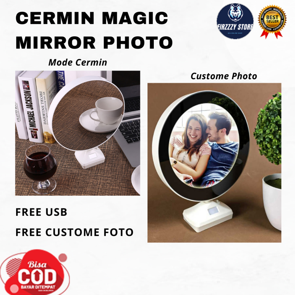 Jual Cermin Magic Mirror dengan Photo Frame - White | Shopee Indonesia