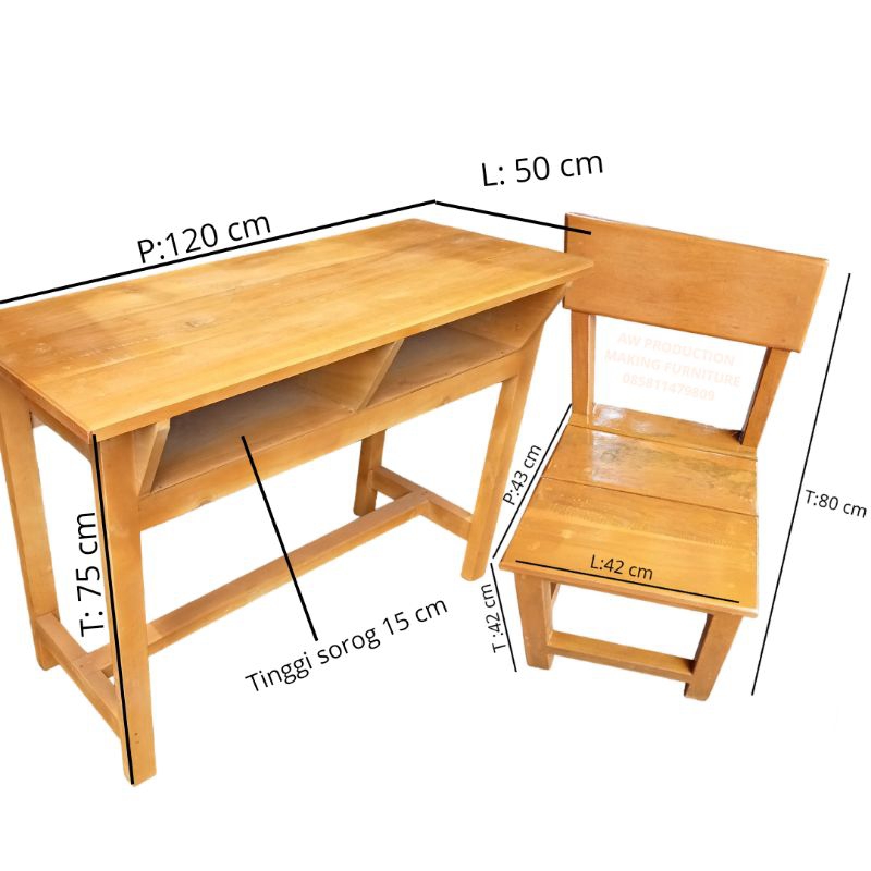 Jual Meja siswa meja sekolah kursi sekolah meja kayu meja siswa SD/SMP ...
