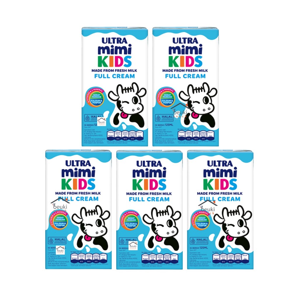 Jual 5PCS Ultra Milk Mimi Kids Full Cream Minuman Susu UHT untuk Anak ...