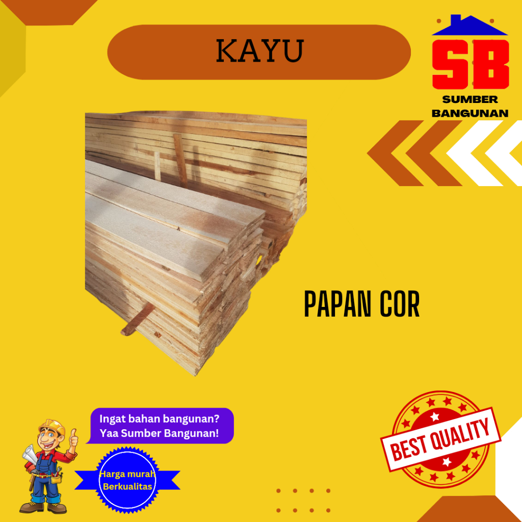 Jual KAYU PAPAN COR PROYEK 20 CM X 3 METER JINJING PER BATANG | Shopee ...