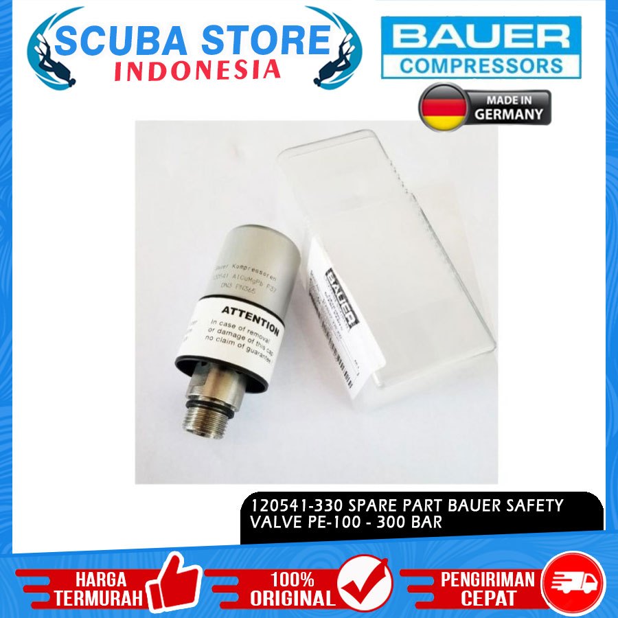 Jual 120541-330 Spare Part Compressor Bauer Safety Valve PE-100 300 Bar ...