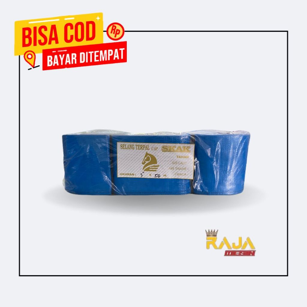 Jual Selang Terpal 3 Inch SKAK 50 METER TEBAL/ Selang Terpal 3 Dim SKAK ...