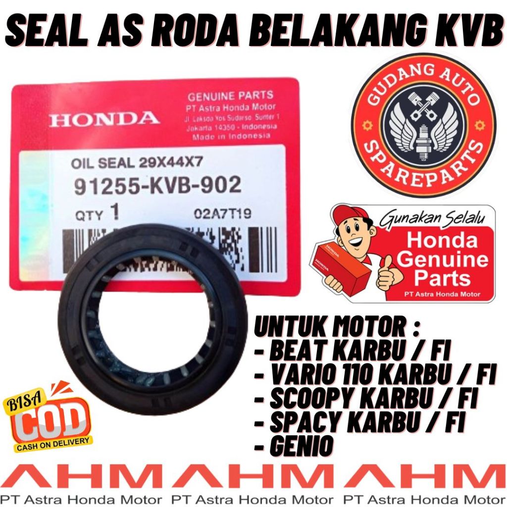 Jual Original AHM Seal As Roda Belakang Beat Vario Scoopy Spacy Motor ...