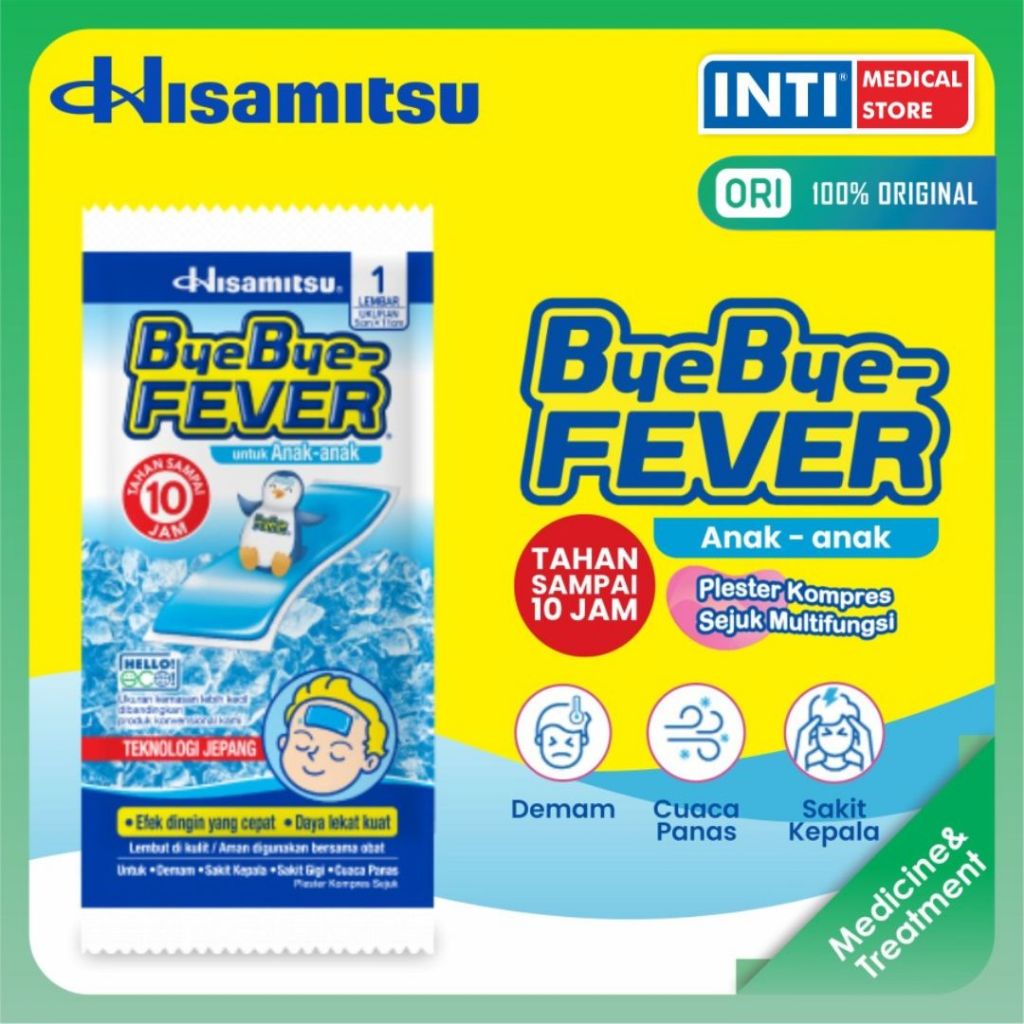 Jual Hisamitsu | Bye Bye Fever Anak | Kompres Demam Anak | Byebye Fever ...