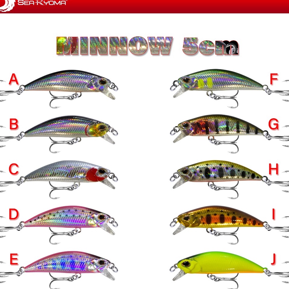 Jual KODE PRODUK MQ9QA8898 SeaRyoma Sinking Minnow 5g Fish Lure Umpan ...