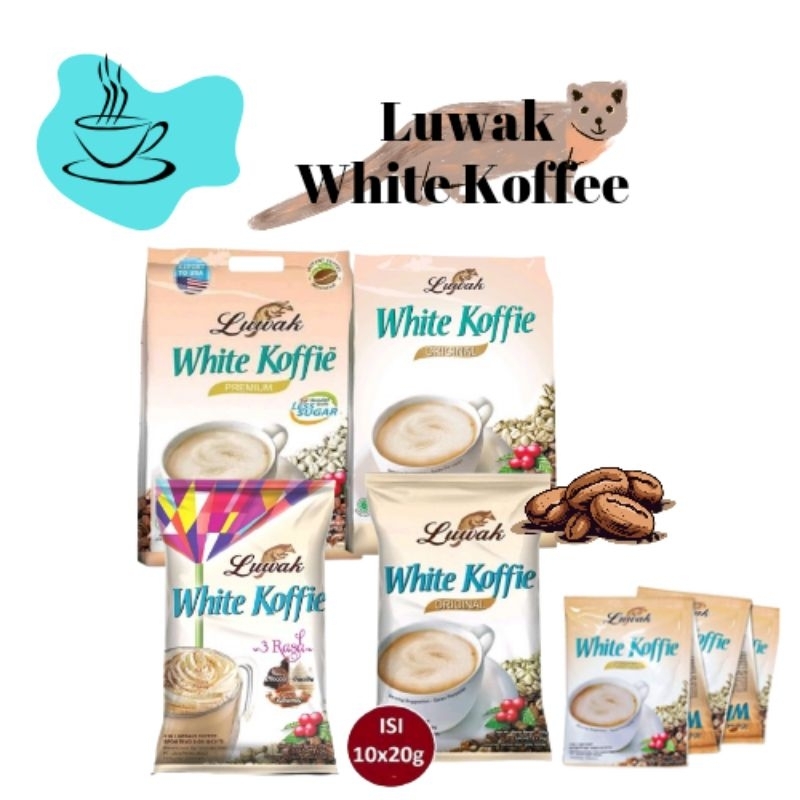 Jual Kopi Luwak White Koffie original 360g/ luwak White koffie premium ...