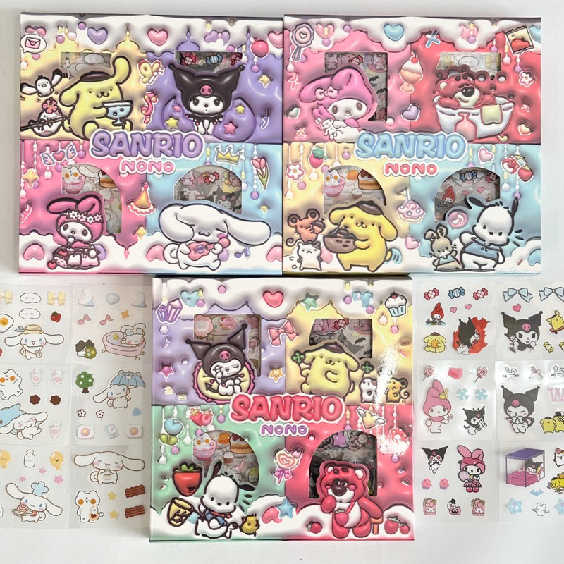 Jual ( KKM ) SANRIO Sticker Box NONO / MOMO 2D Lotso Kuromi Cinnamorol ...