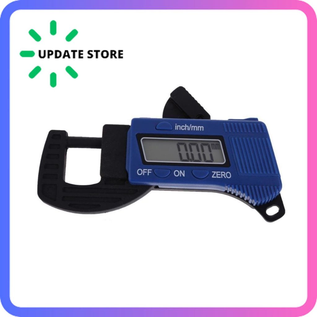 Jual Digital Micrometer Thickness Gauge Caliper Carbon Fiber - Blue ...
