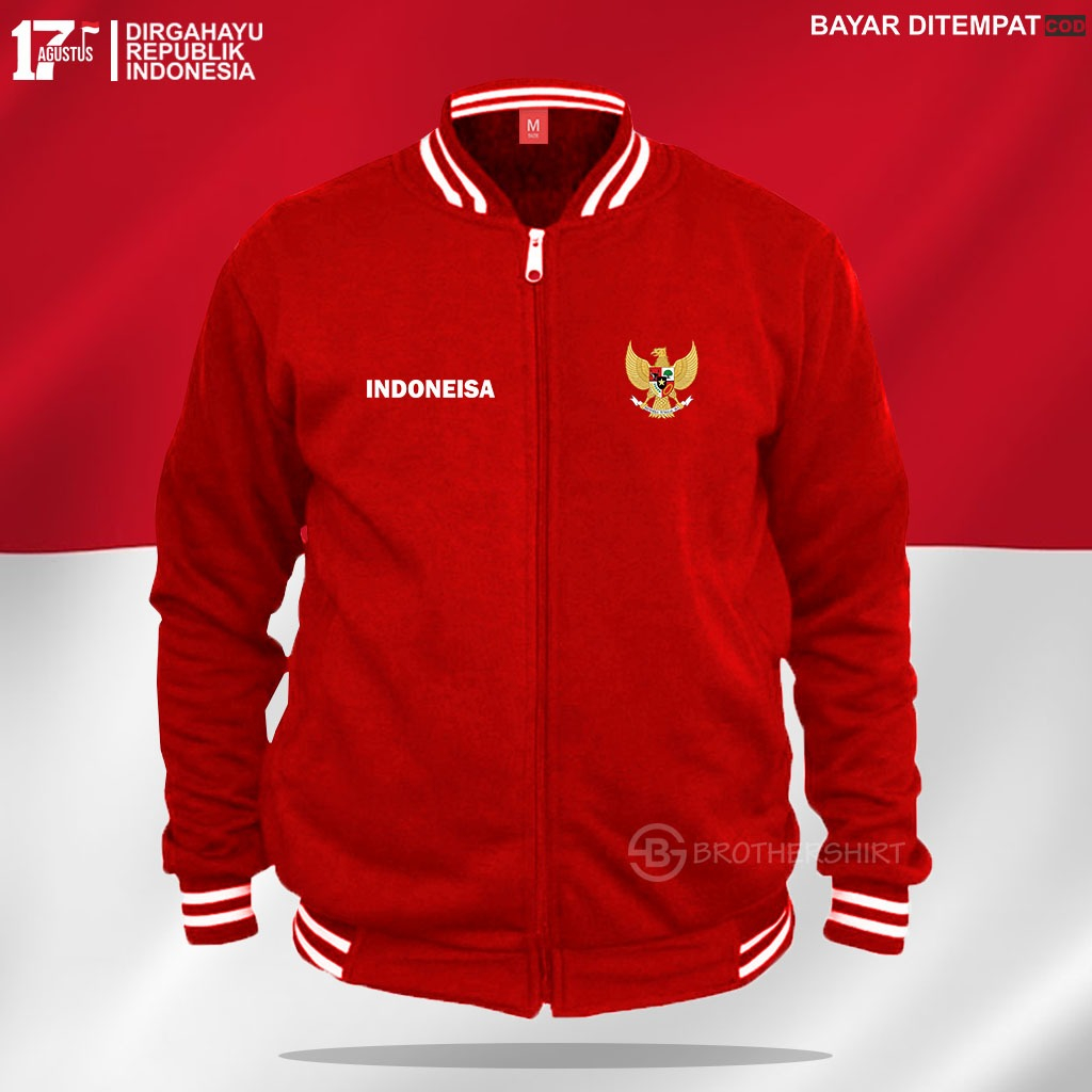 Jual JAKET TIMNAS GARUDA JAKET BOLA JAKET VARSITY PRIA WANITA LOGO DTF ...